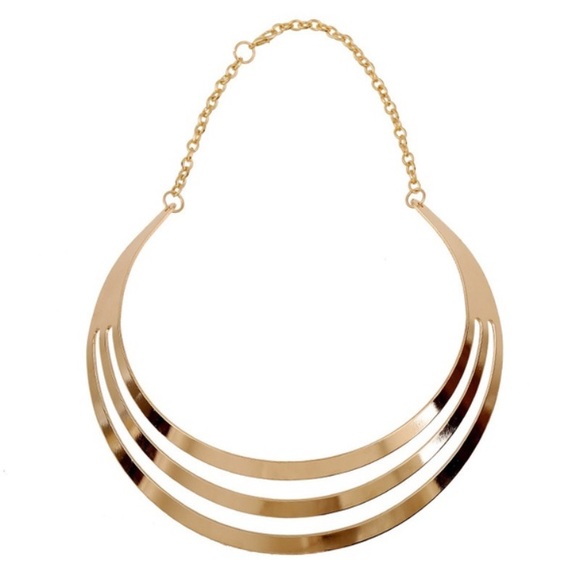 Jewelry | New Gold Metal Statement Necklace | Poshmark